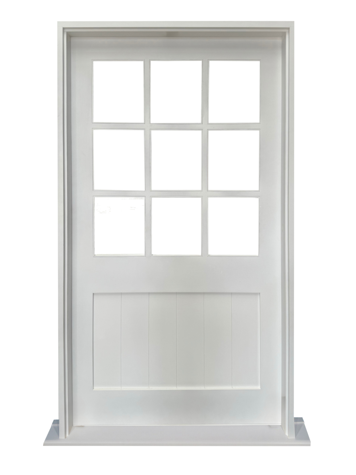 9 Lites Entry Door With VJ Bottom Panel | Colonial Warehouse